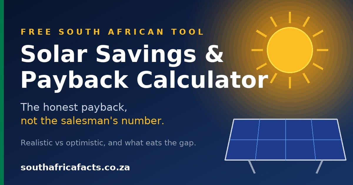 Honest solar payback calculator | MyBroadband Forum